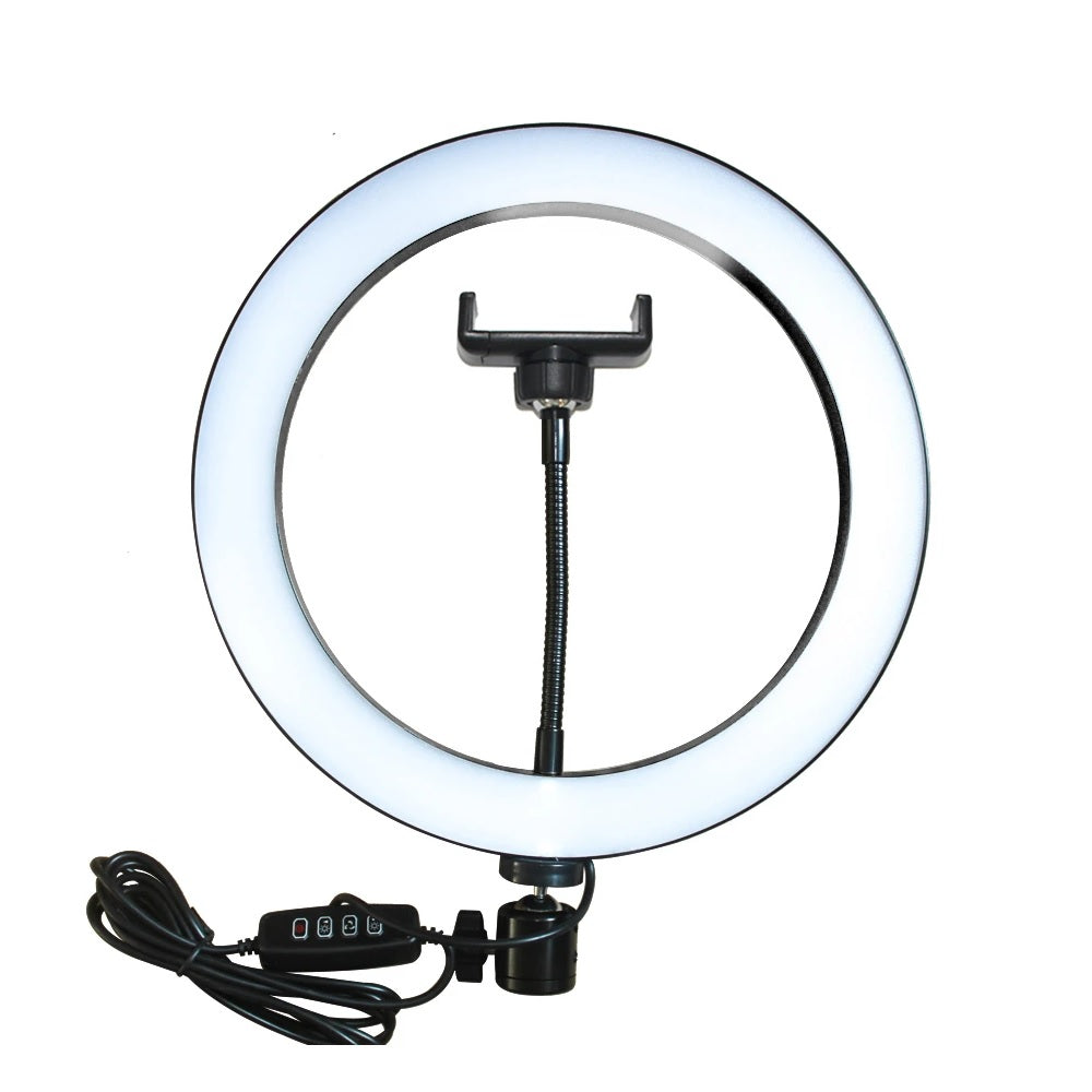 26CM LED STUDIO CAMERA RING LIGHT PHOTOGRAPHY WITH MOBILE HOLDER. – AT ...